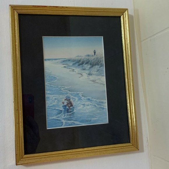 Nancy Ricker Rhett | Art | Nancy Ricker Rhett Child At Beach Watercolor ...